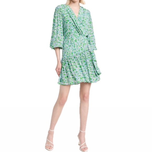 Shoshanna | Dresses | Shoshanna Nicola Floralprint Ruffle Mini Dress ...